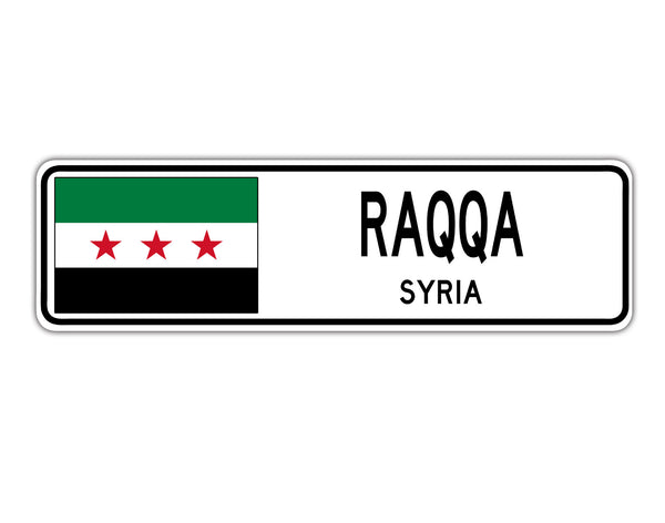 Raqqa Syria Country City Flag Aluminum Sign - Sign Fever