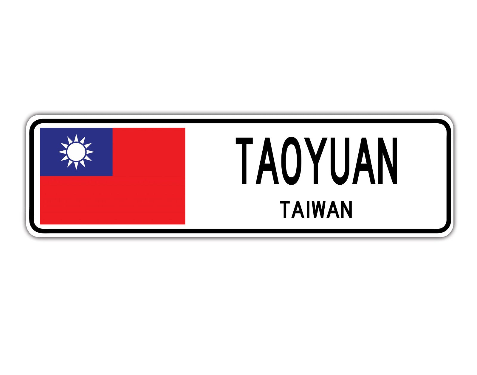 Taoyuan Taiwan Country City Flag Aluminum Sign – Sign Fever