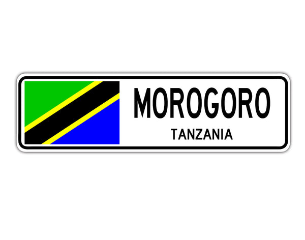 Morogoro Tanzania Country City Flag Aluminum Sign - Sign Fever