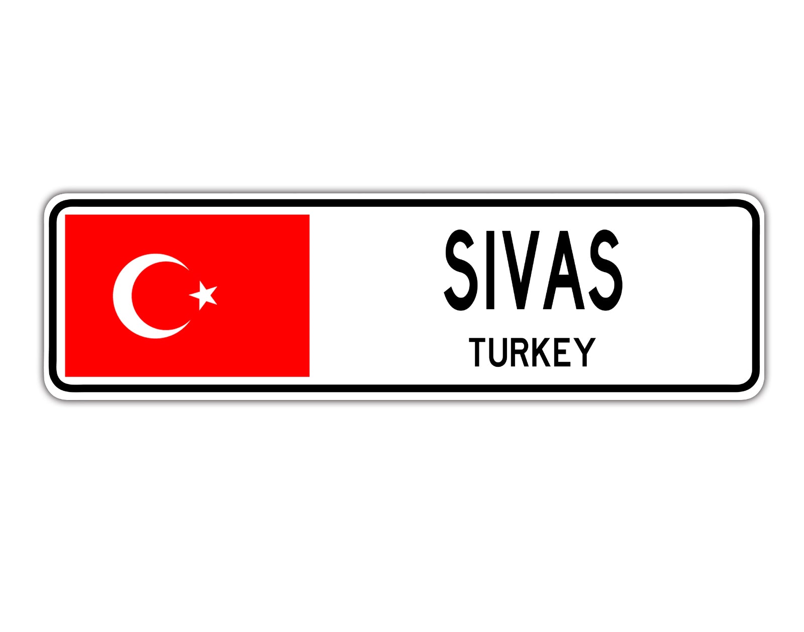 Sivas Turkey Country City Flag Aluminum Sign – Sign Fever