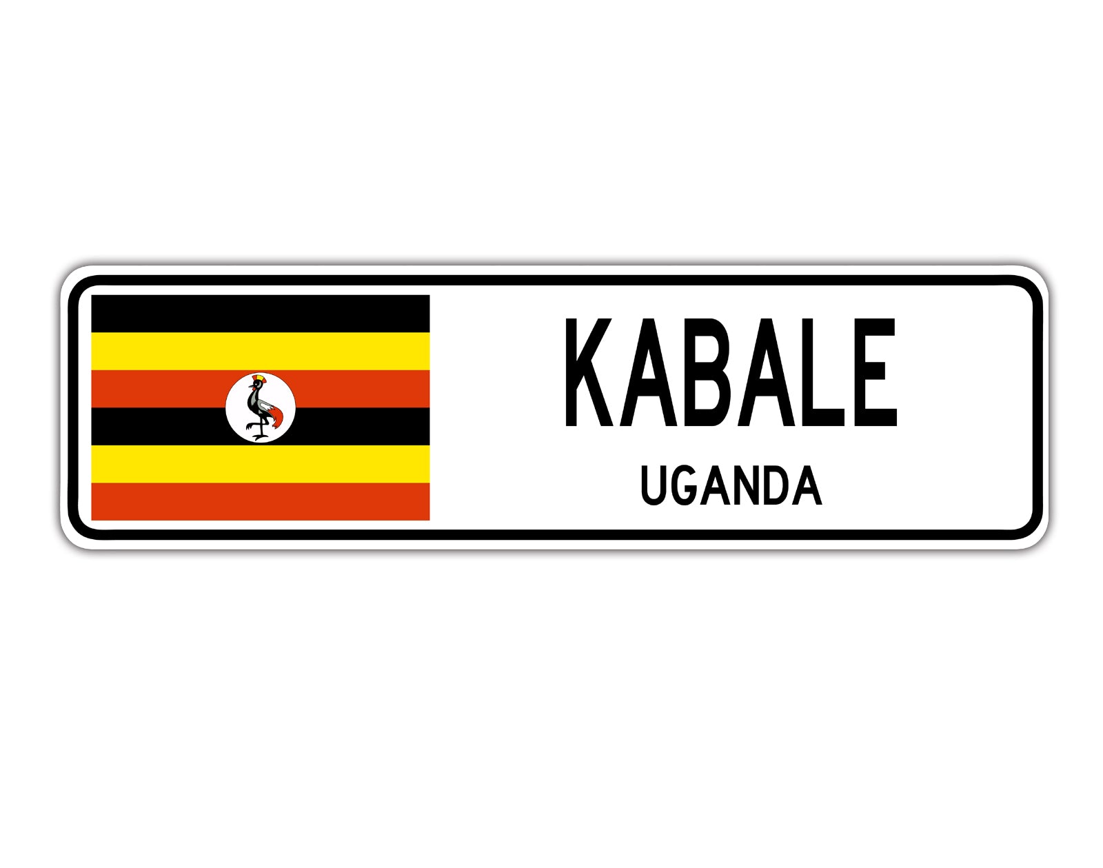 Kabale Uganda Country City Flag Aluminum Sign – Sign Fever