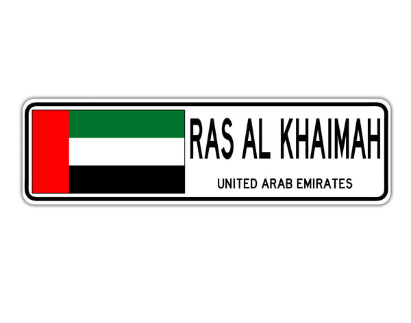 Ras al-Khaimah United Arab Emirates Country City Flag Aluminum Sign ...