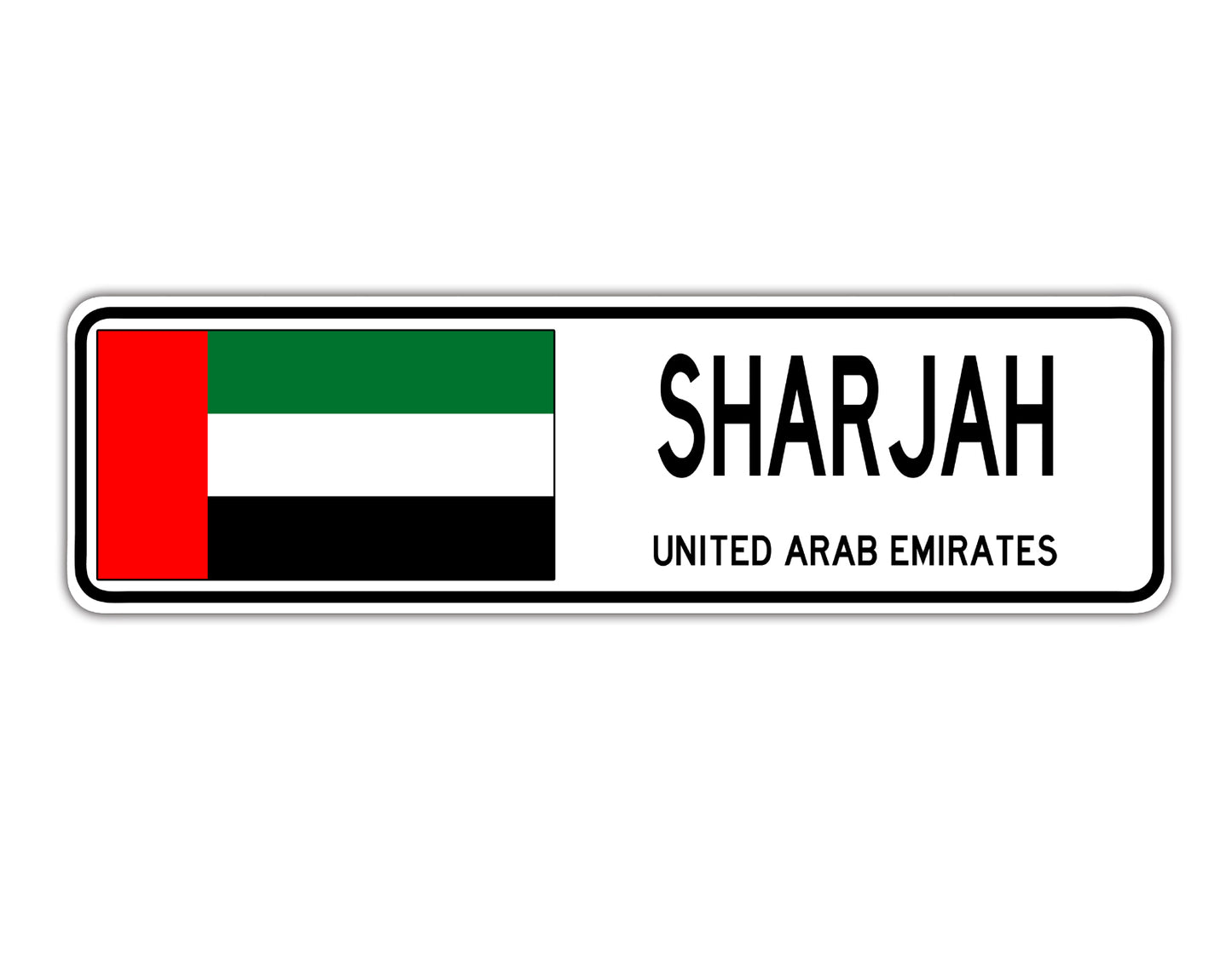 Sharjah United Arab Emirates Country City Flag Aluminum Sign – Sign Fever