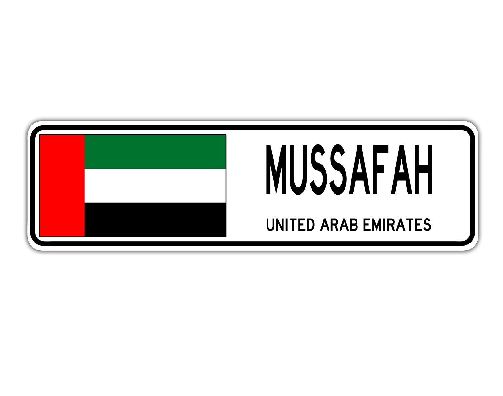 Mussafah United Arab Emirates Country City Flag Aluminum Sign – Sign Fever