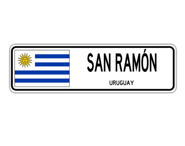 San Ramón Uruguay Country City Flag Aluminum Sign - Sign Fever