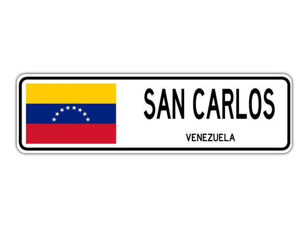 San Carlos Venezuela Country City Flag Aluminum Sign - Sign Fever