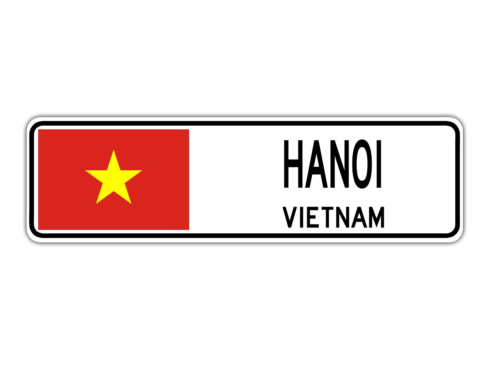 Hanoi Vietnam Country City Flag Aluminum Sign – Sign Fever