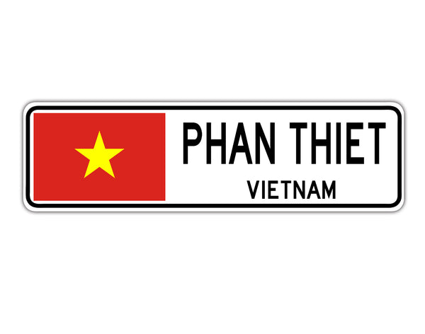 Phan Thiet Vietnam Country City Flag Aluminum Sign - Sign Fever