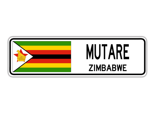 Mutare Zimbabwe Country City Flag Aluminum Sign - Sign Fever