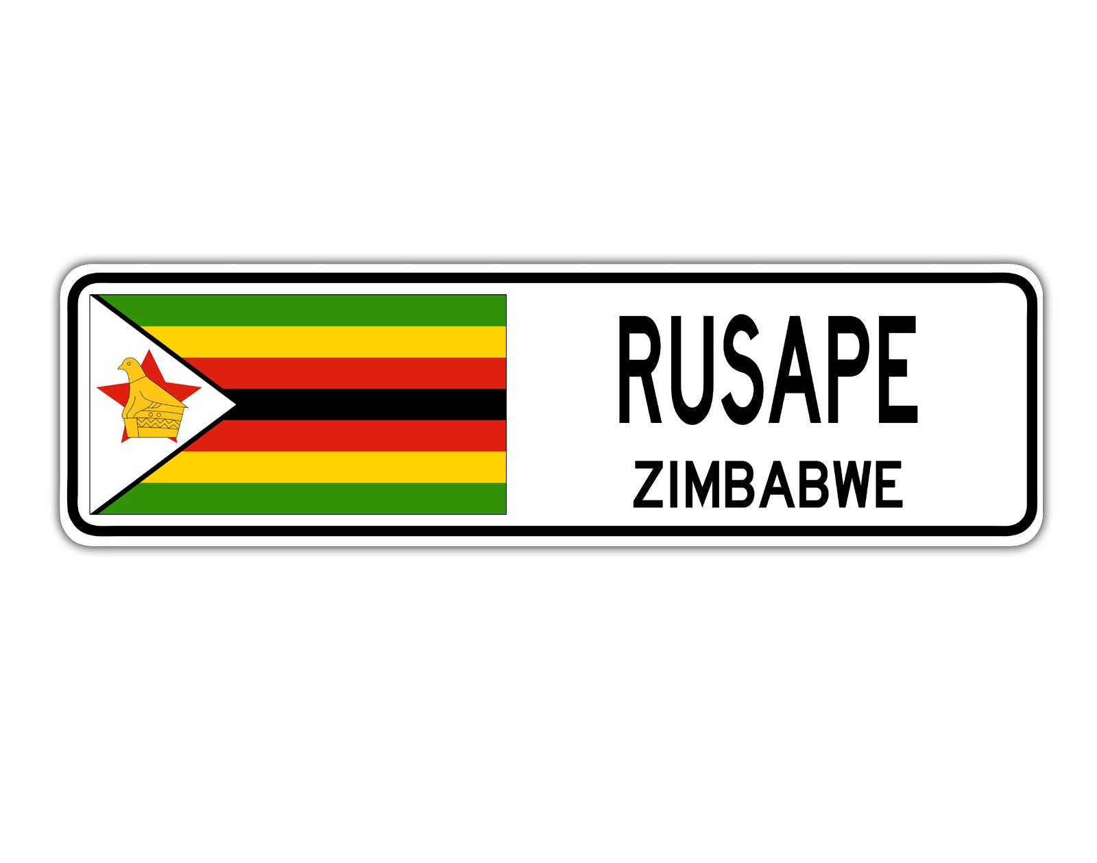 Marondera Zimbabwe Country City Flag Aluminum Sign – Sign Fever