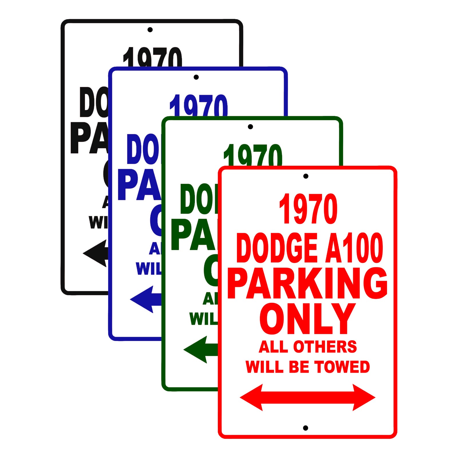 1970 Dodge A100 Car Parking Only All Others Will Be Towed Aluminum Met ...