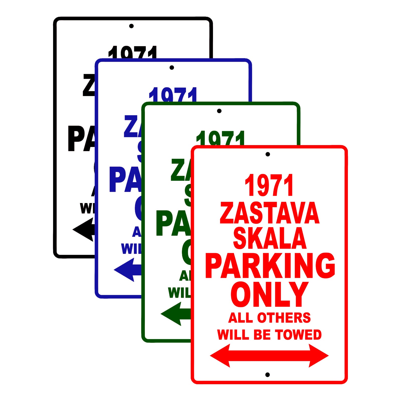 1971 Zastava Skala Car Parking Only All Others Will Be Towed Aluminum ...