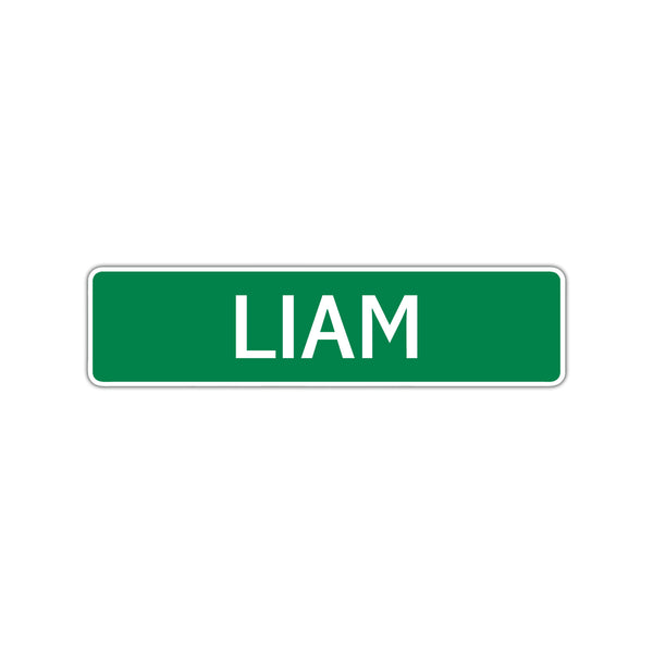 Liam Street Sign Children Name Room Plate - Sign Fever