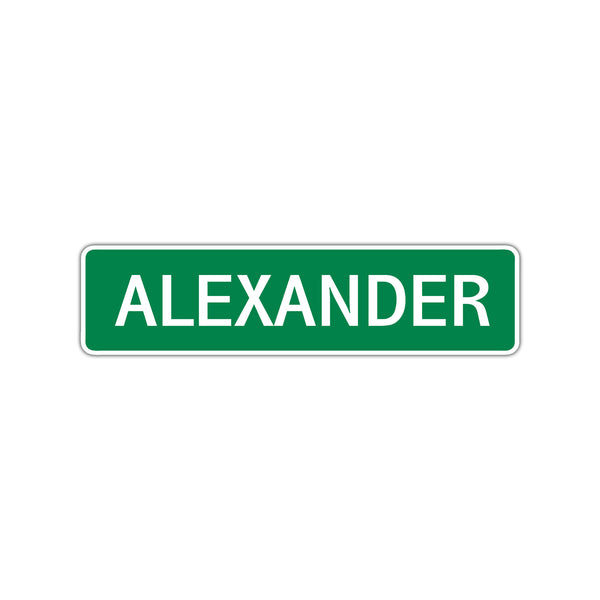 Alexander Street Sign Children Name Room Plate - Sign Fever