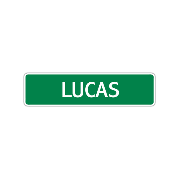 Lucas Street Sign Children Name Room Plate - Sign Fever