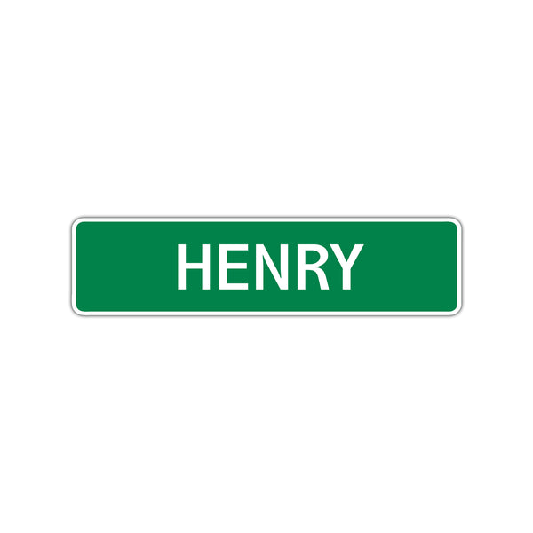 Henry Street Sign Children Name Room Plate - Sign Fever