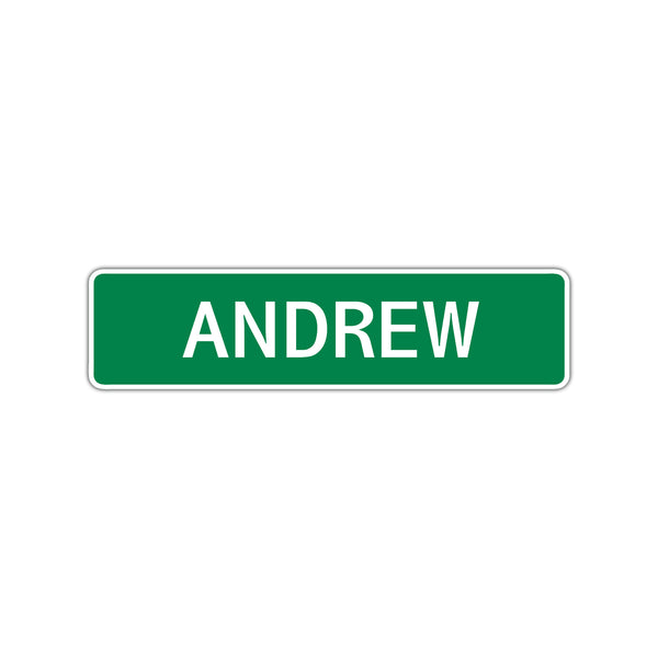 Andrew Street Sign Children Name Room Plate - Sign Fever