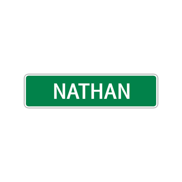 Nathan Street Sign Children Name Room Plate - Sign Fever
