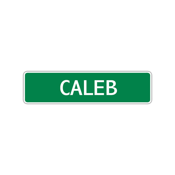 Caleb Street Sign Children Name Room Plate - Sign Fever