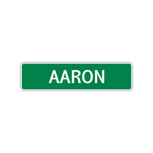 Aaron Street Sign Children Name Room Plate - Sign Fever