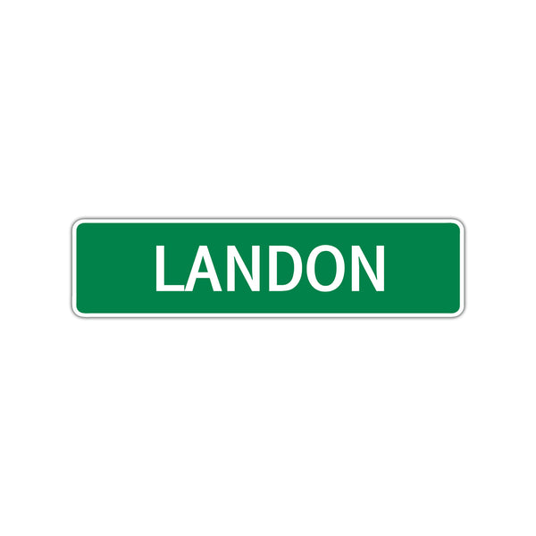 Landon Street Sign Children Name Room Plate - Sign Fever