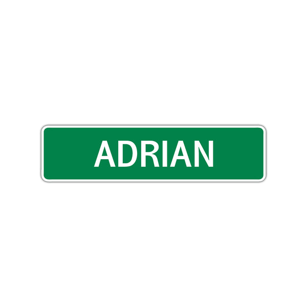 Adrian Street Sign Children Name Room Plate - Sign Fever