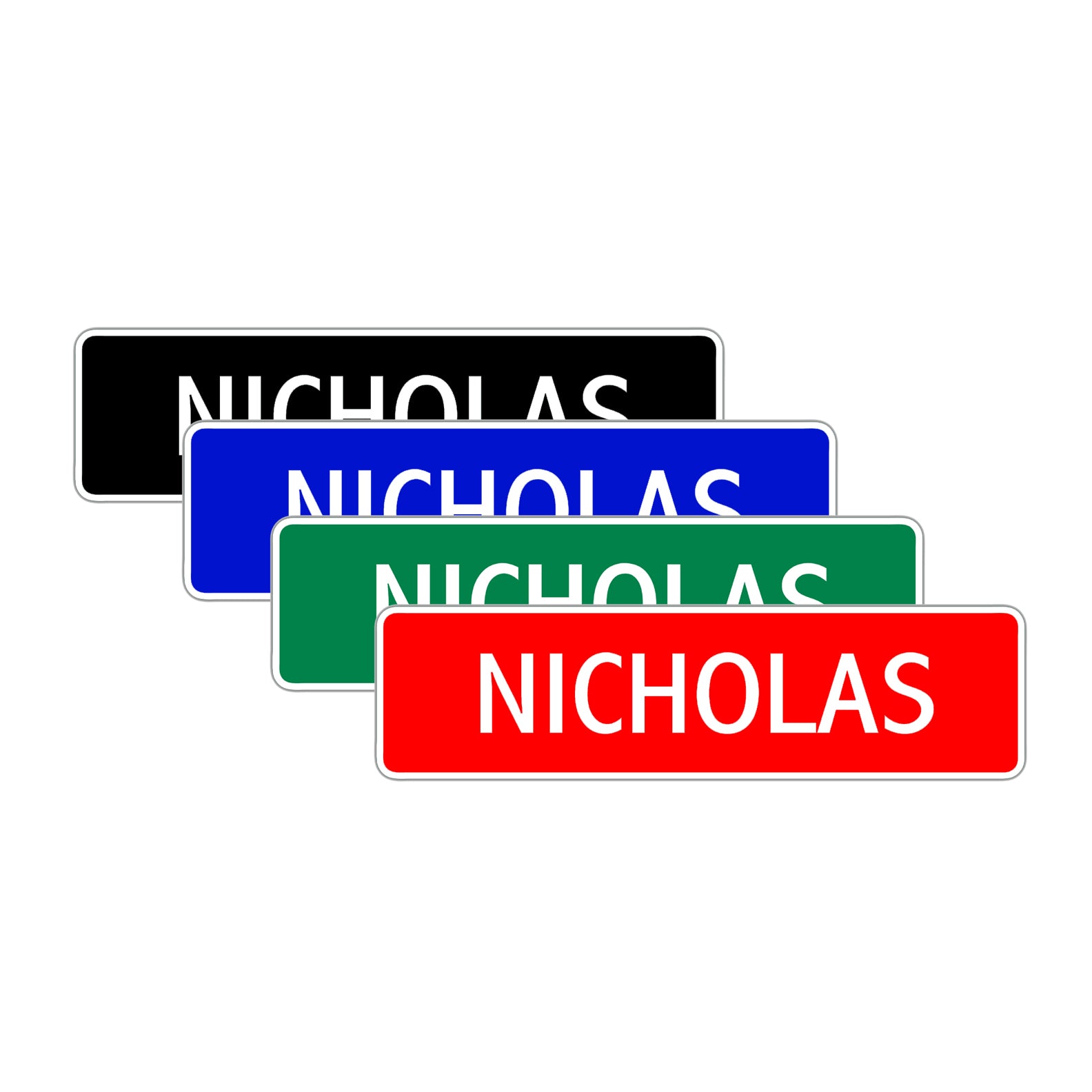 Nicholas Street Sign Children Name Room Plate - Sign Fever