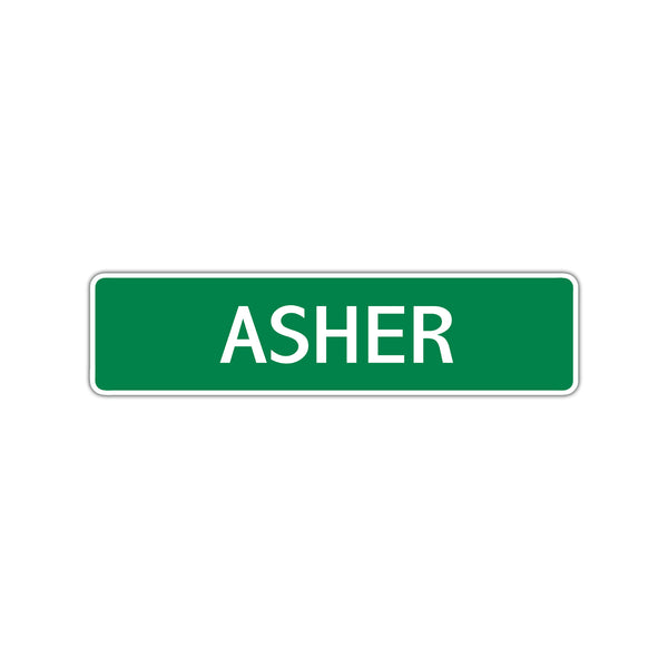 Asher Street Sign Children Name Room Plate - Sign Fever