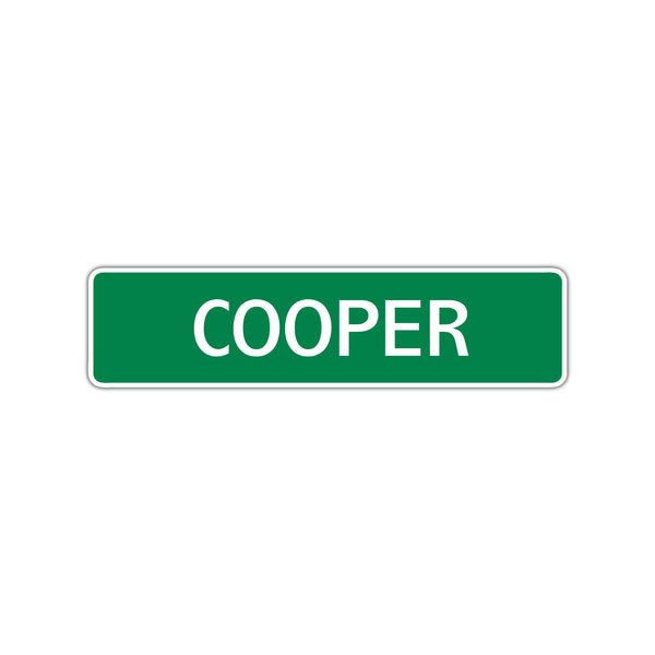 Cooper Street Sign Children Name Room Plate - Sign Fever
