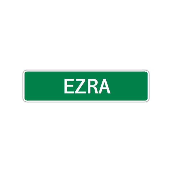 Ezra Street Sign Children Name Room Plate - Sign Fever