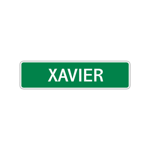Xavier Street Sign Children Name Room Plate - Sign Fever