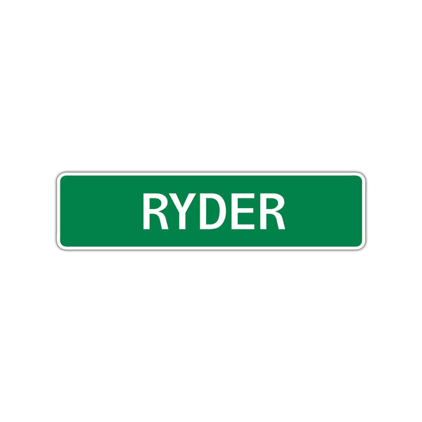Ryder Street Sign Children Name Room Plate - Sign Fever