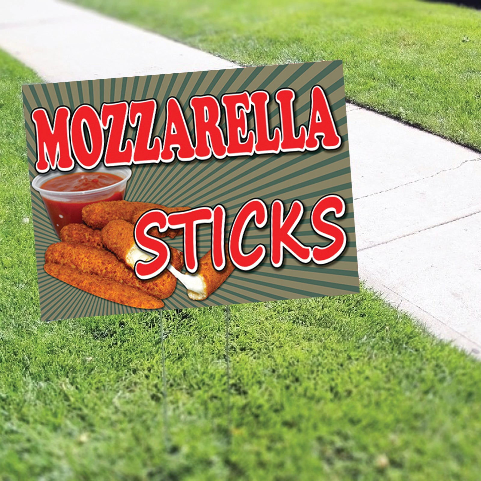 Mozzarella Sticks Coroplast Yard Sign - Sign Fever