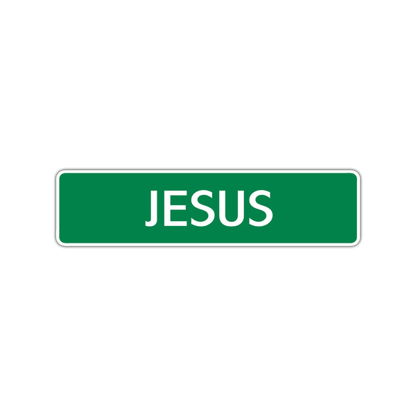 Jesus Street Sign Children Name Room Plate - Sign Fever
