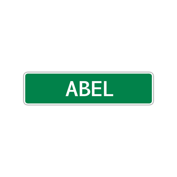 Abel Street Sign Children Name Room Plate - Sign Fever