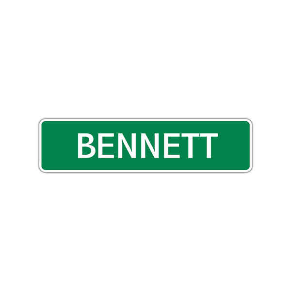 Bennett Street Sign Children Name Room Plate - Sign Fever