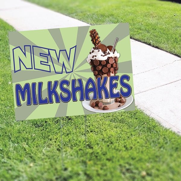 New Milkshakes Coroplast Yard Sign - Sign Fever