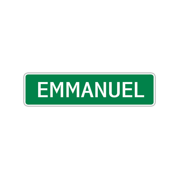 Emmanuel Street Sign Children Name Room Plate - Sign Fever