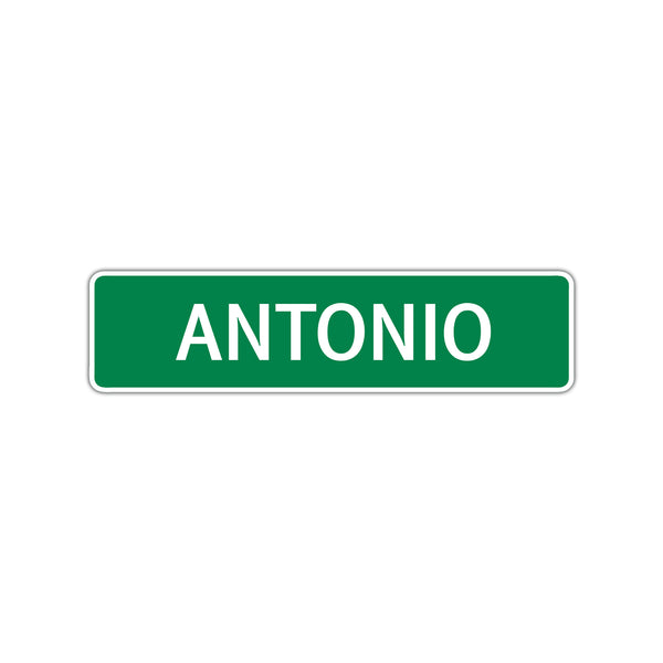 Antonio Street Sign Children Name Room Plate - Sign Fever