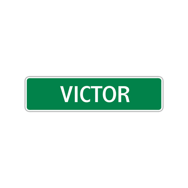 Victor Street Sign Children Name Room Plate - Sign Fever