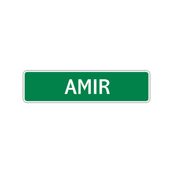 Amir Street Sign Children Name Room Plate - Sign Fever