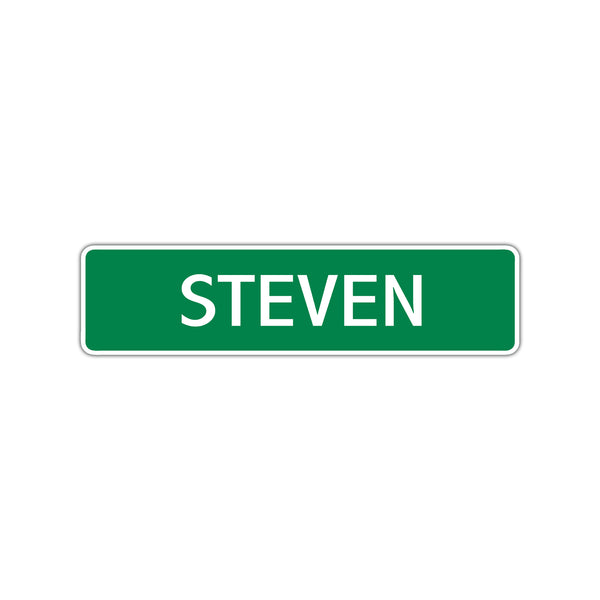 Steven Street Sign Children Name Room Plate - Sign Fever