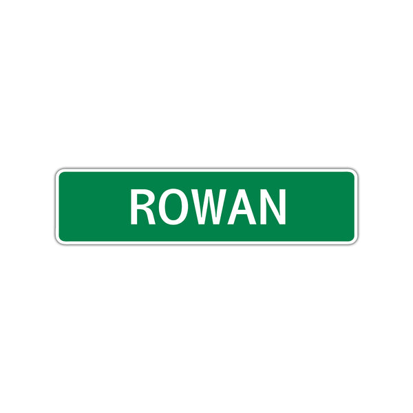 Rowan Street Sign Children Name Room Plate - Sign Fever