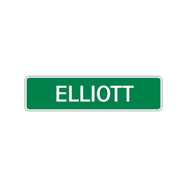 Elliott Street Sign Children Name Room Plate - Sign Fever