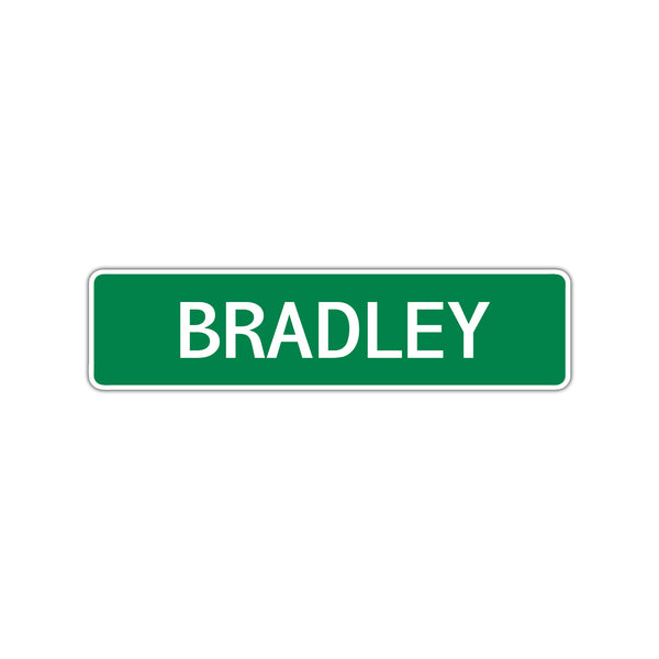 Bradley Street Sign Children Name Room Plate - Sign Fever