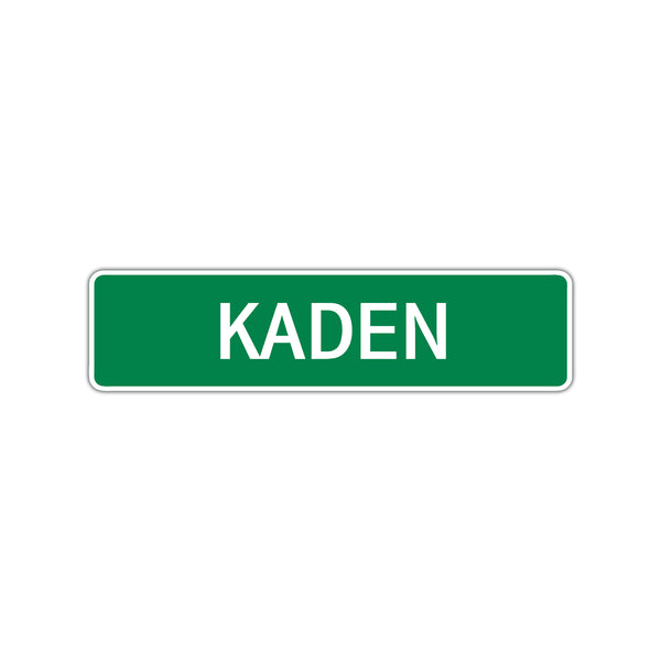 Kaden Street Sign Children Name Room Plate - Sign Fever