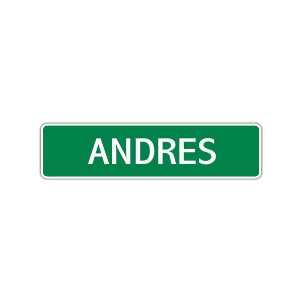 Andres Street Sign Children Name Room Plate - Sign Fever