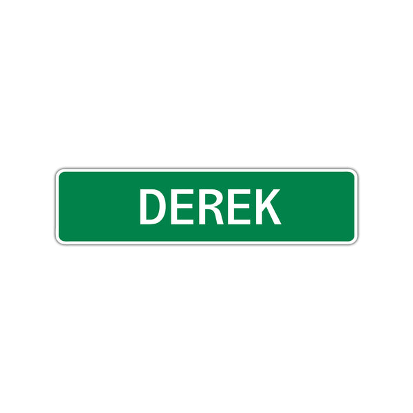 Derek Street Sign Children Name Room Plate - Sign Fever