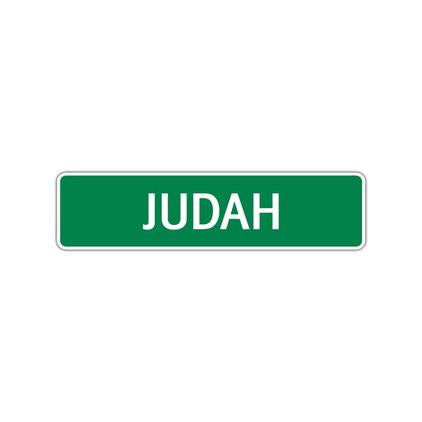 Judah Street Sign Children Name Room Plate - Sign Fever
