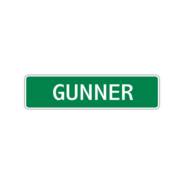 Gunner Street Sign Children Name Room Plate - Sign Fever